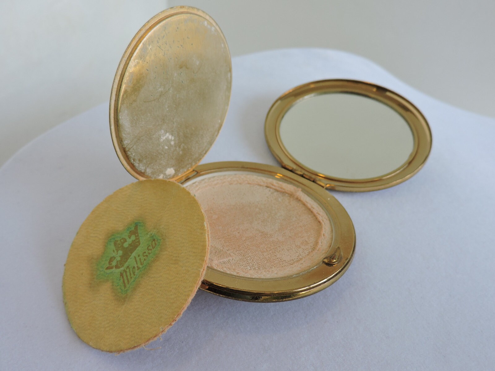Melissa Pressed Powder Compact Vintage Ladies Makeup Mirror - Etsy
