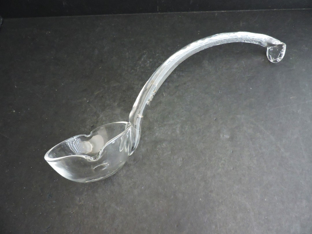 Punchbowl Glass Ladle | Drink Server Scoop | Vintage Party Beverage ...
