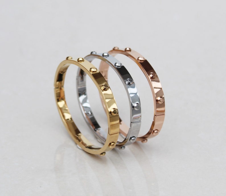 Chunky Silver Bangle Modern Gold Bangle Chunky Bracelet - Etsy