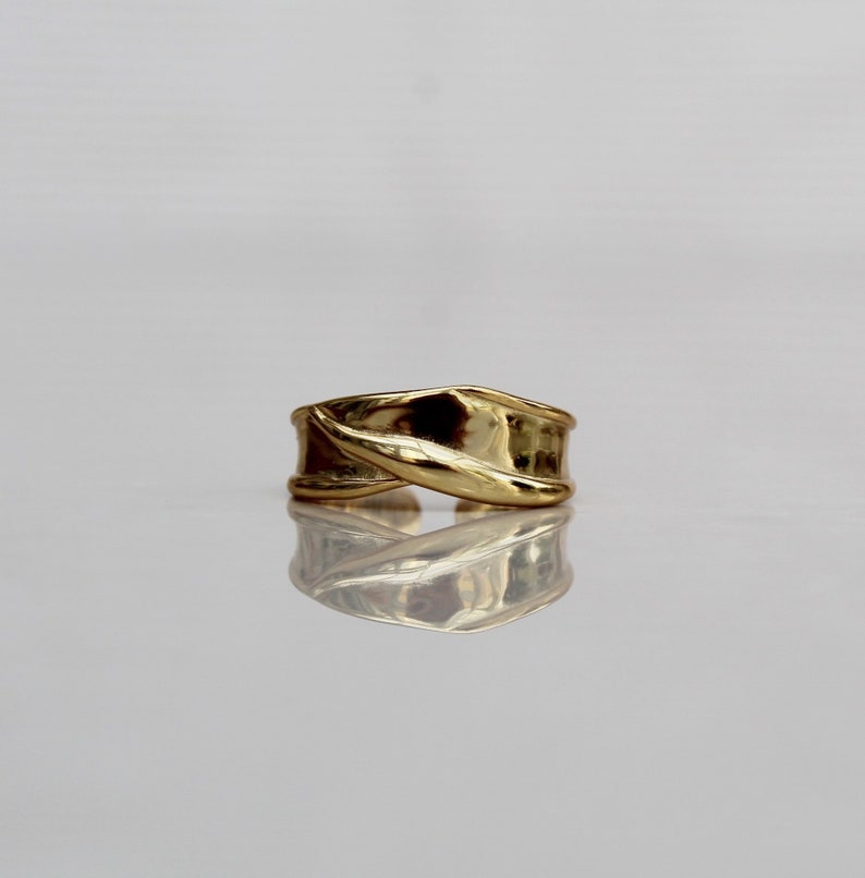 Irregular Gold Ring Chunky Gold Ring Stacking Gold Ring - Etsy