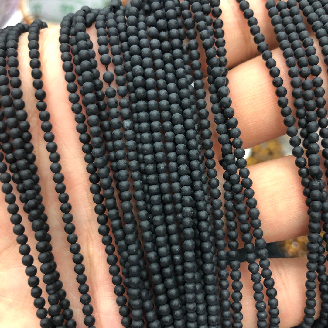 Onyx Matte Beads, Natural Gemstone Beads, Round Stone Beads 2mm 3mm 4mm ...