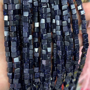 Blue Sandstone Cube Beads, Natural Gemstone Beads, Loose Stone Beads ...