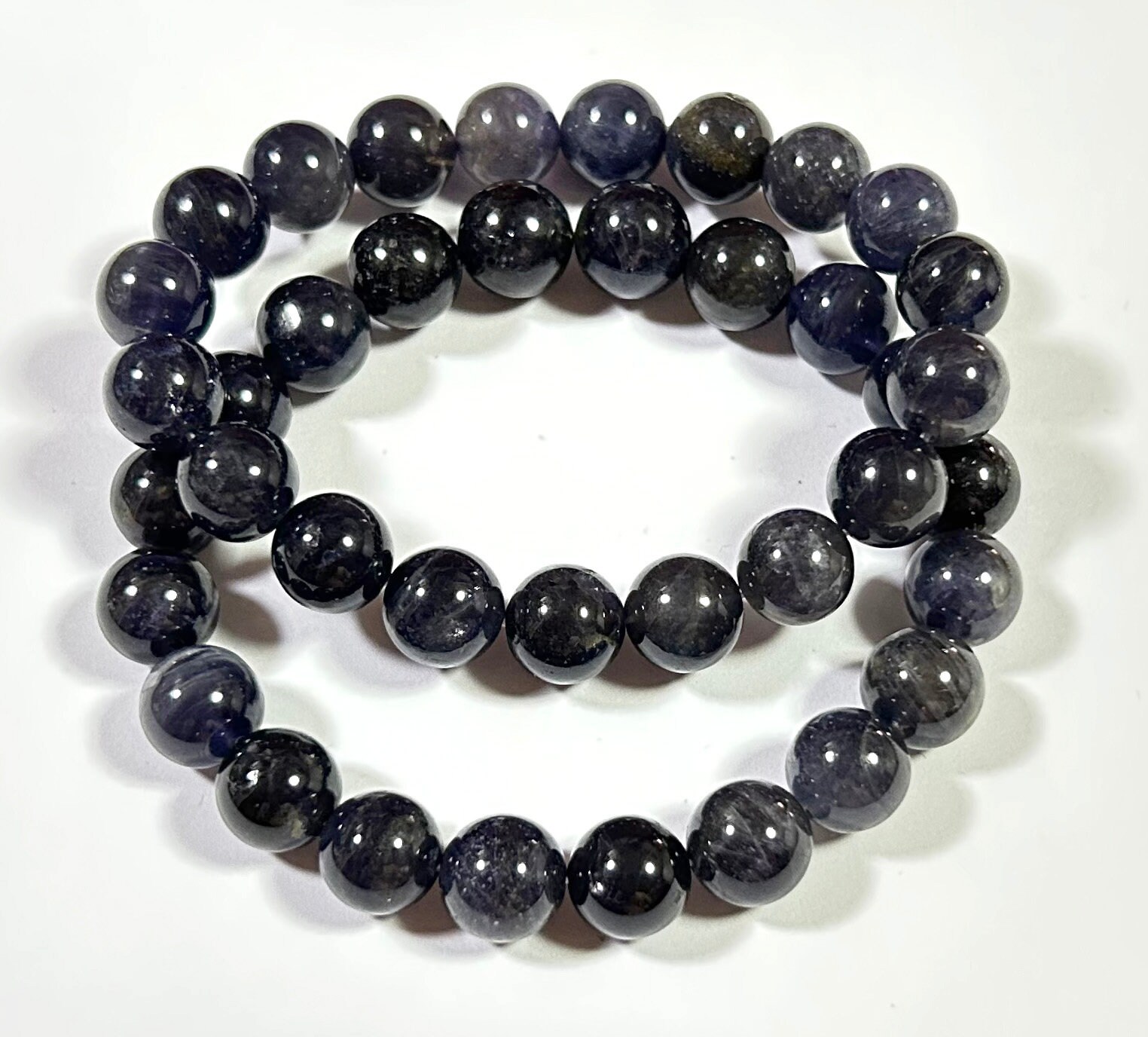 Iolite Bracelet for Women Men, Healing Bracelet Stone Beads Bracelet ...