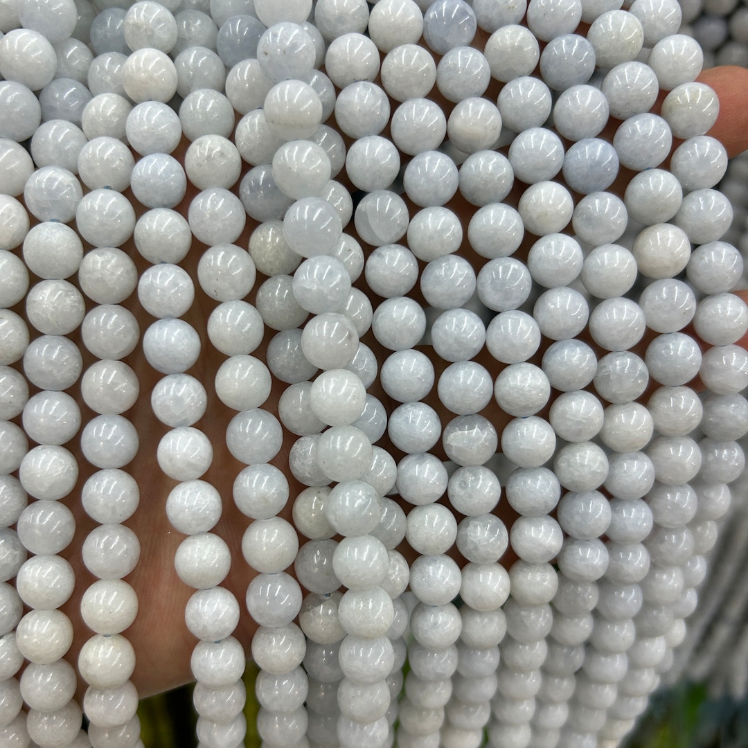 Celestine Celestite Crystal Stone Beads, Natural Gemstone Beads 6mm 8mm ...