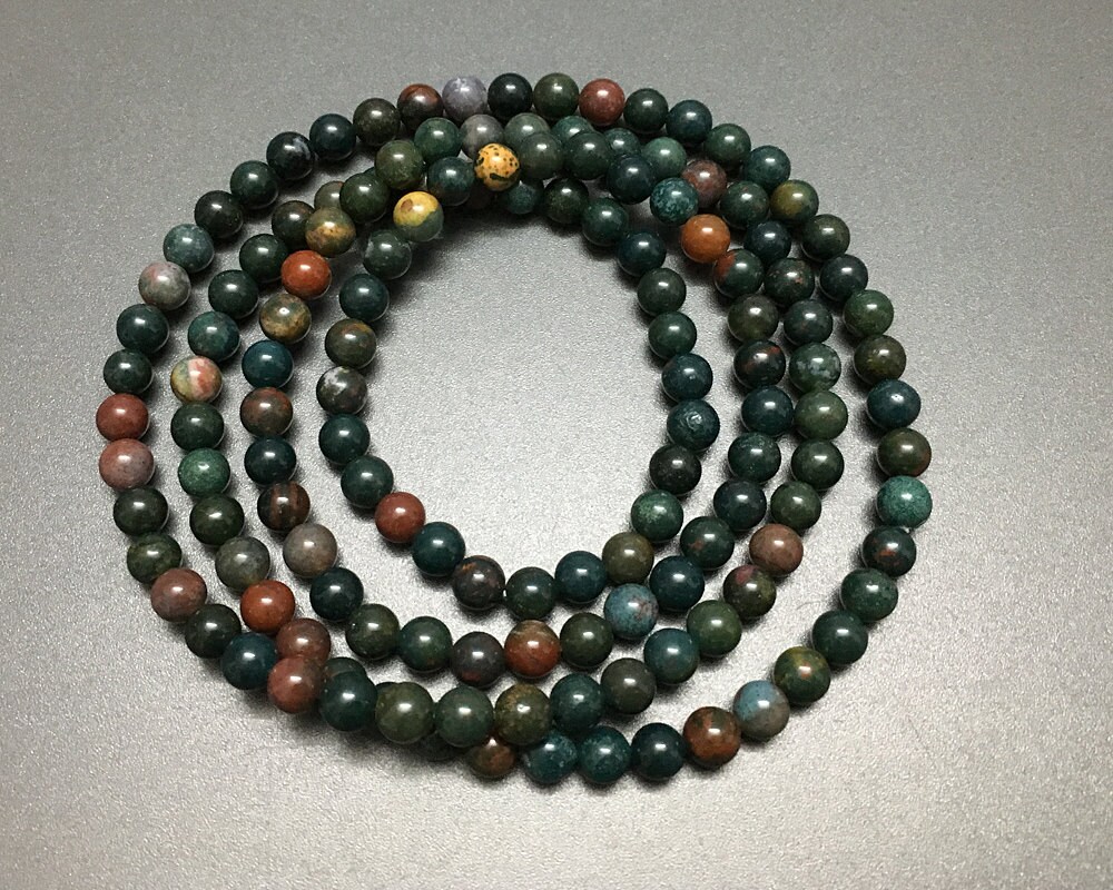Women Bracelet Bloodstone Beads Bracelet Stone Bead Wrap | Etsy