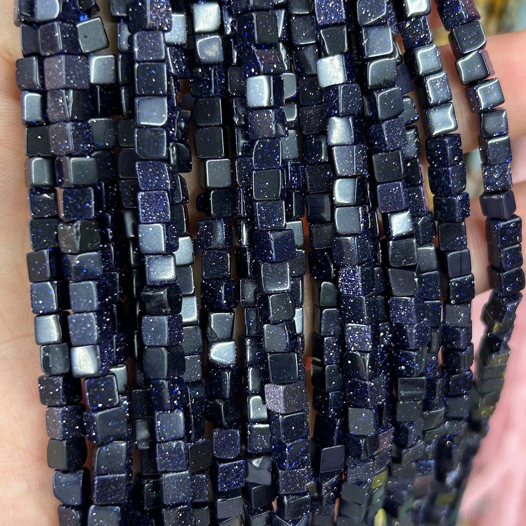 Blue Sandstone Cube Beads, Natural Gemstone Beads, Loose Stone Beads ...