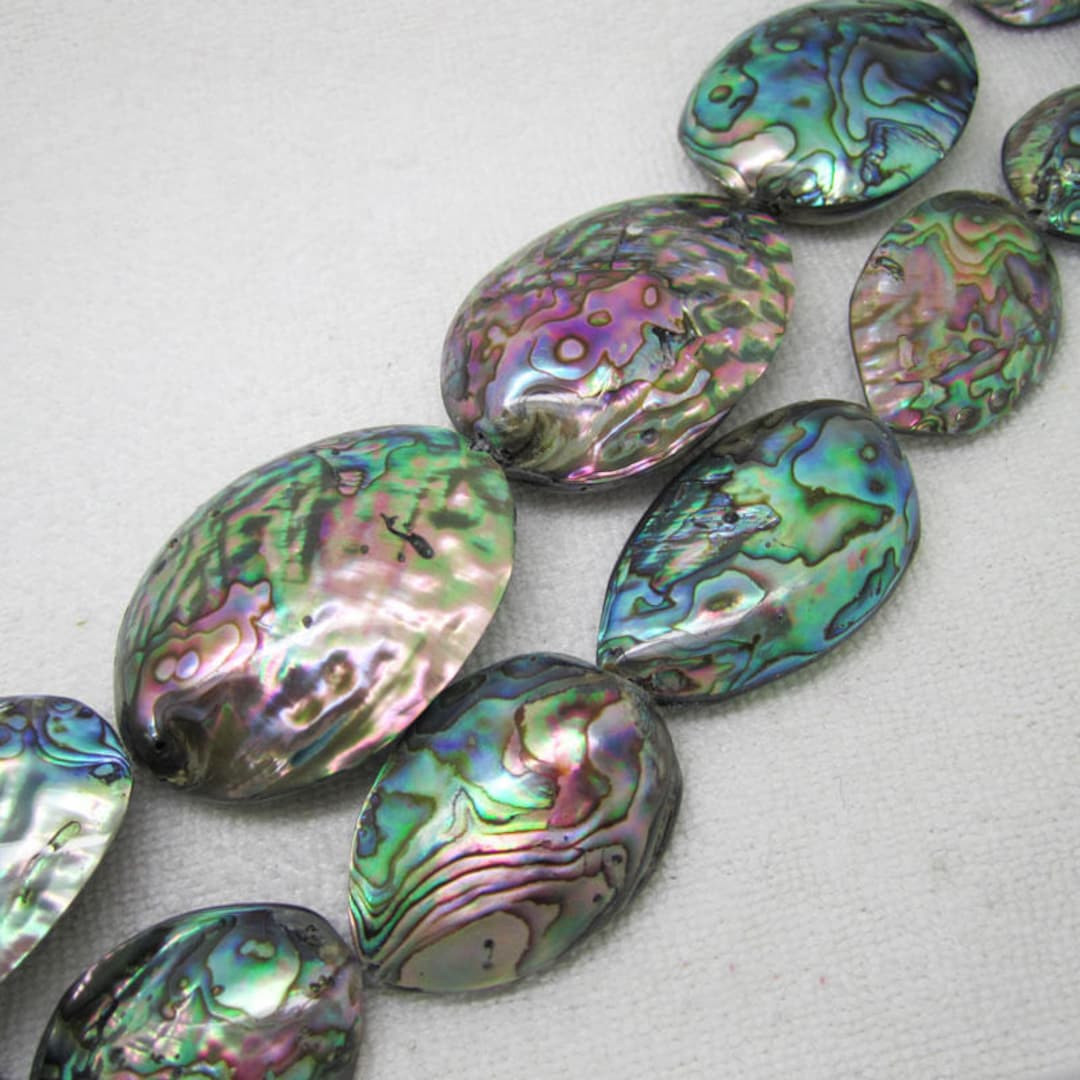 Abalone Shell Beads Natural Big Abalone Shell Oval Loose Beads for ...