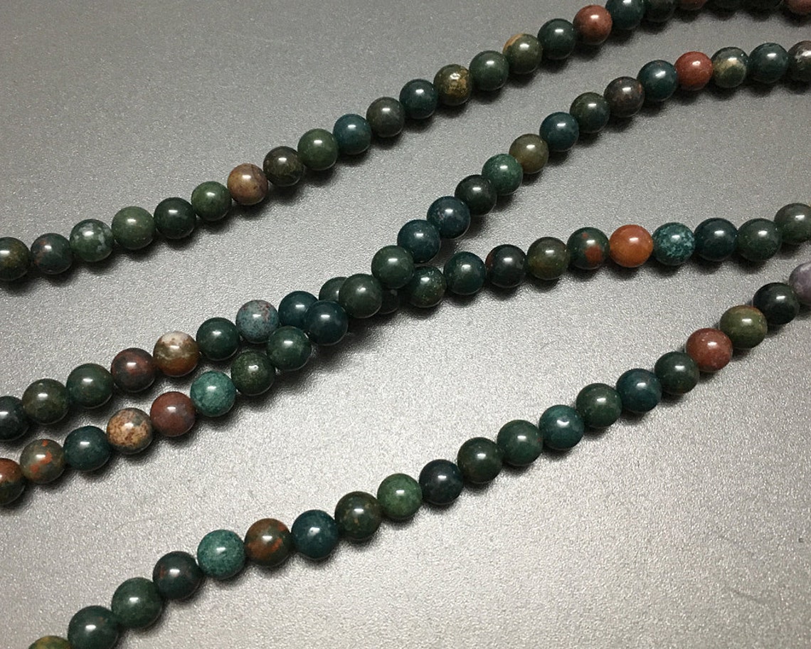 Women Bracelet Bloodstone Beads Bracelet Stone Bead Wrap | Etsy