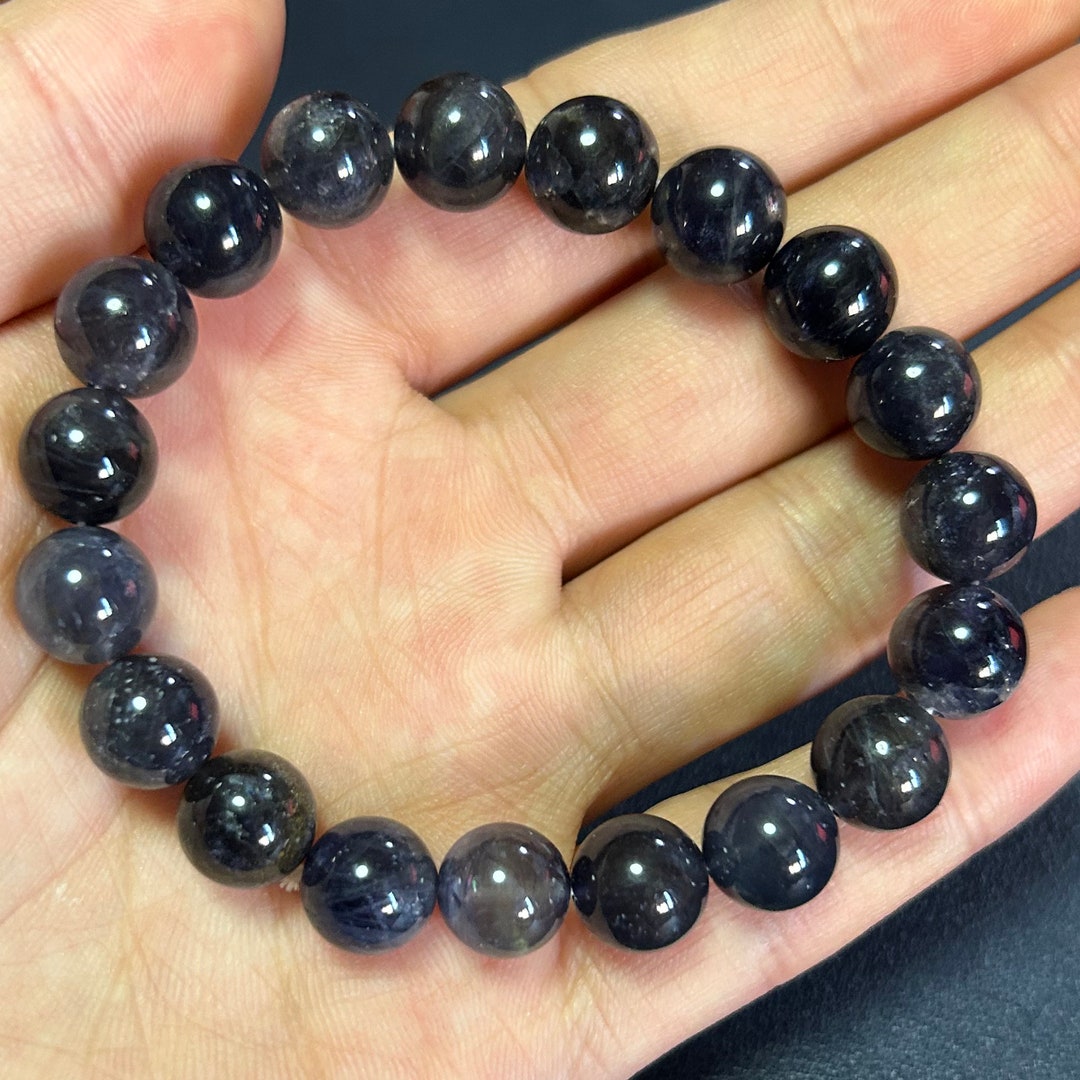 Iolite Bracelet for Women Men, Healing Bracelet Stone Beads Bracelet ...