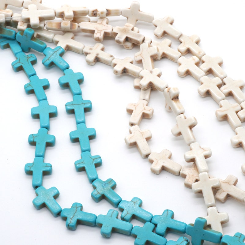 Turquoise Cross Bead - Etsy