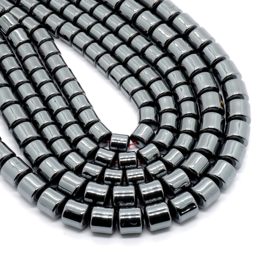 Hematite Barrel Tube Beads, Natural Gemstone Beads Stone Beads 6mm 8mm ...