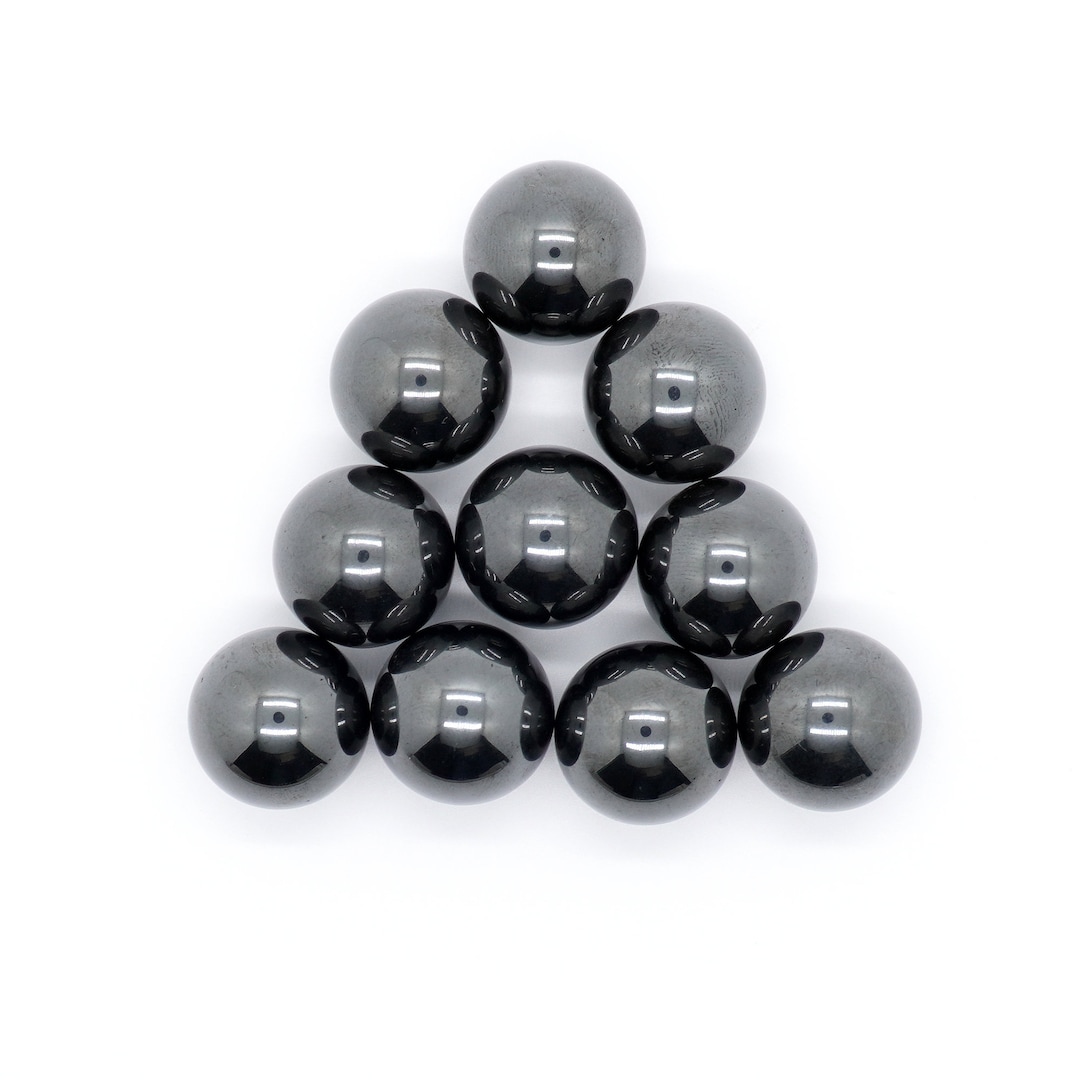 Magnetic Hematite Energy Ball Beads Natural Stone Sphere Beads No Holes ...