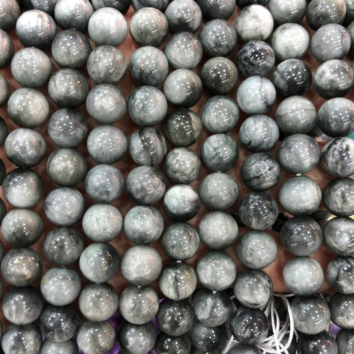 Hawk Eye Stone Beads Natural Gemstone Beads Round Black Gray - Etsy