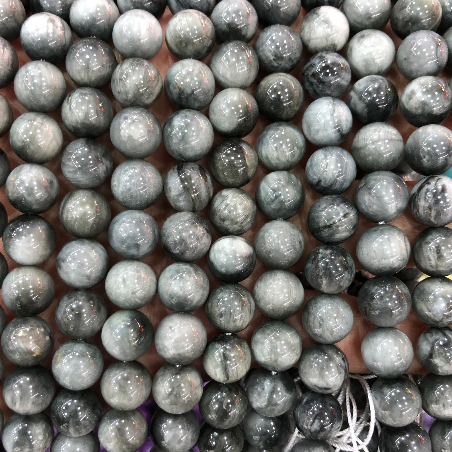 Hawk Eye Stone Beads Natural Gemstone Beads Round Black Gray - Etsy