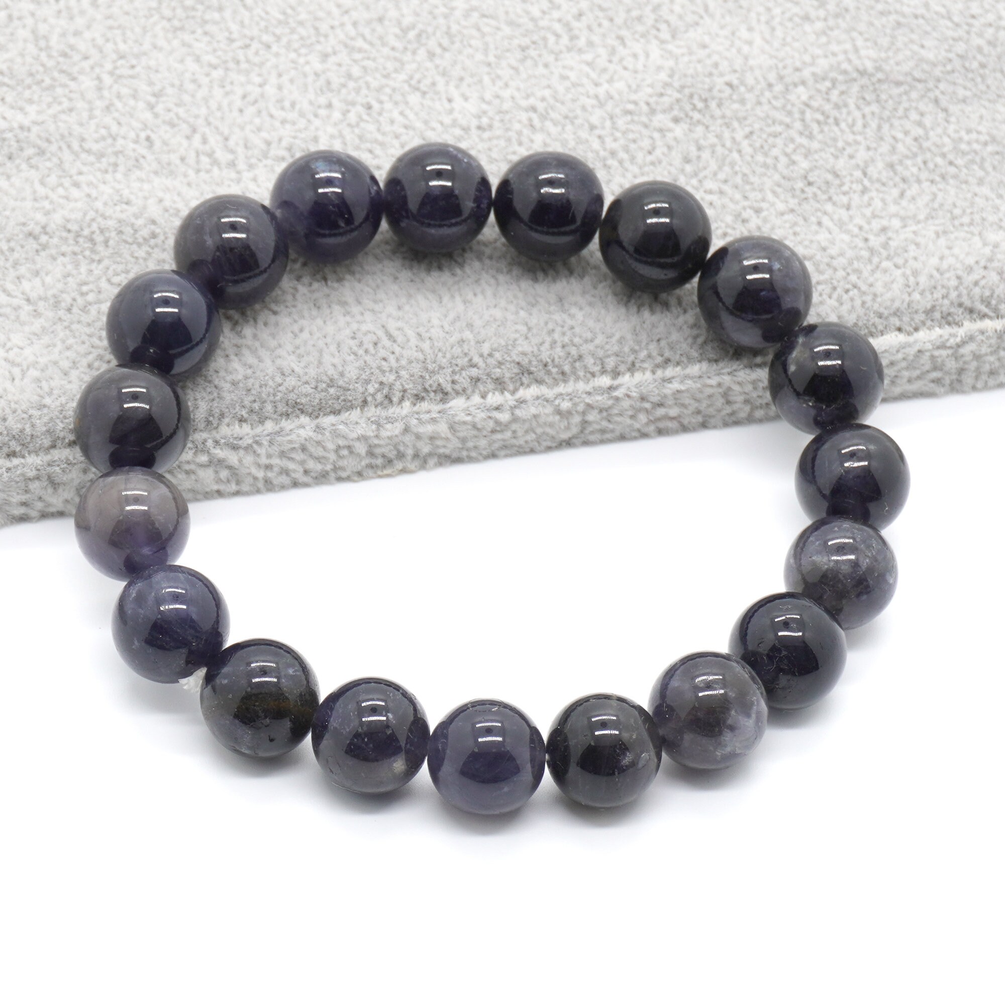 Iolite Bracelet for Women Men, Healing Bracelet Stone Beads Bracelet ...