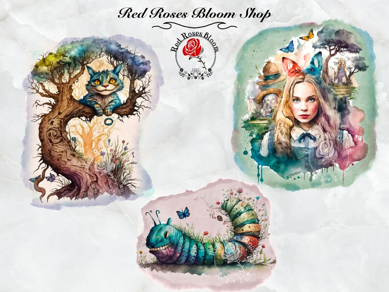 Alice in Wonderland Clipart Fantasy Clipart Fairytale - Etsy