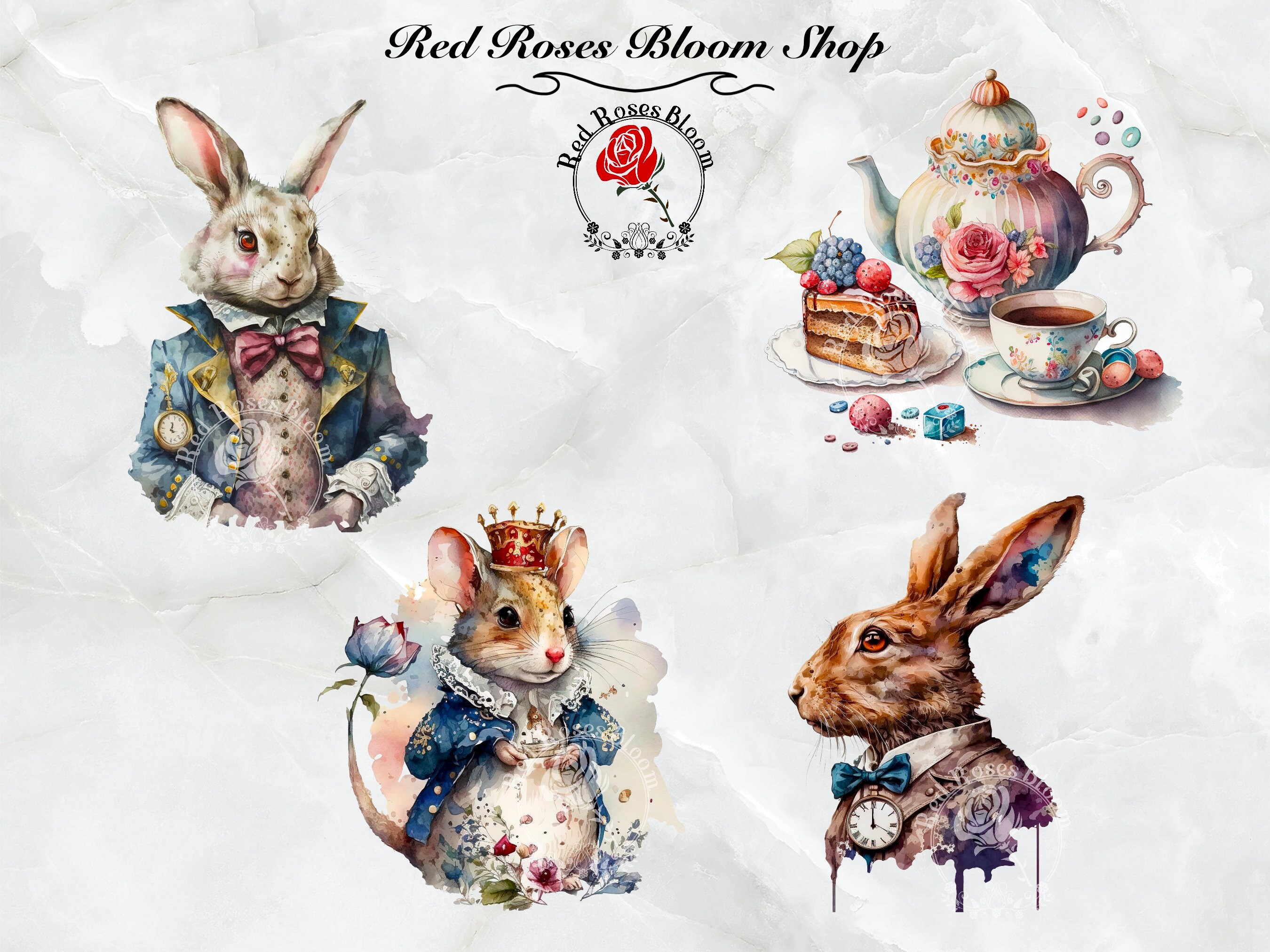 Alice in Wonderland Clipart Fantasy Clipart Fairytale - Etsy
