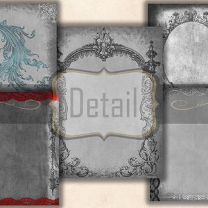 Gothic Stationery Paper, Gothic Writing Paper, Printable Stationery ...