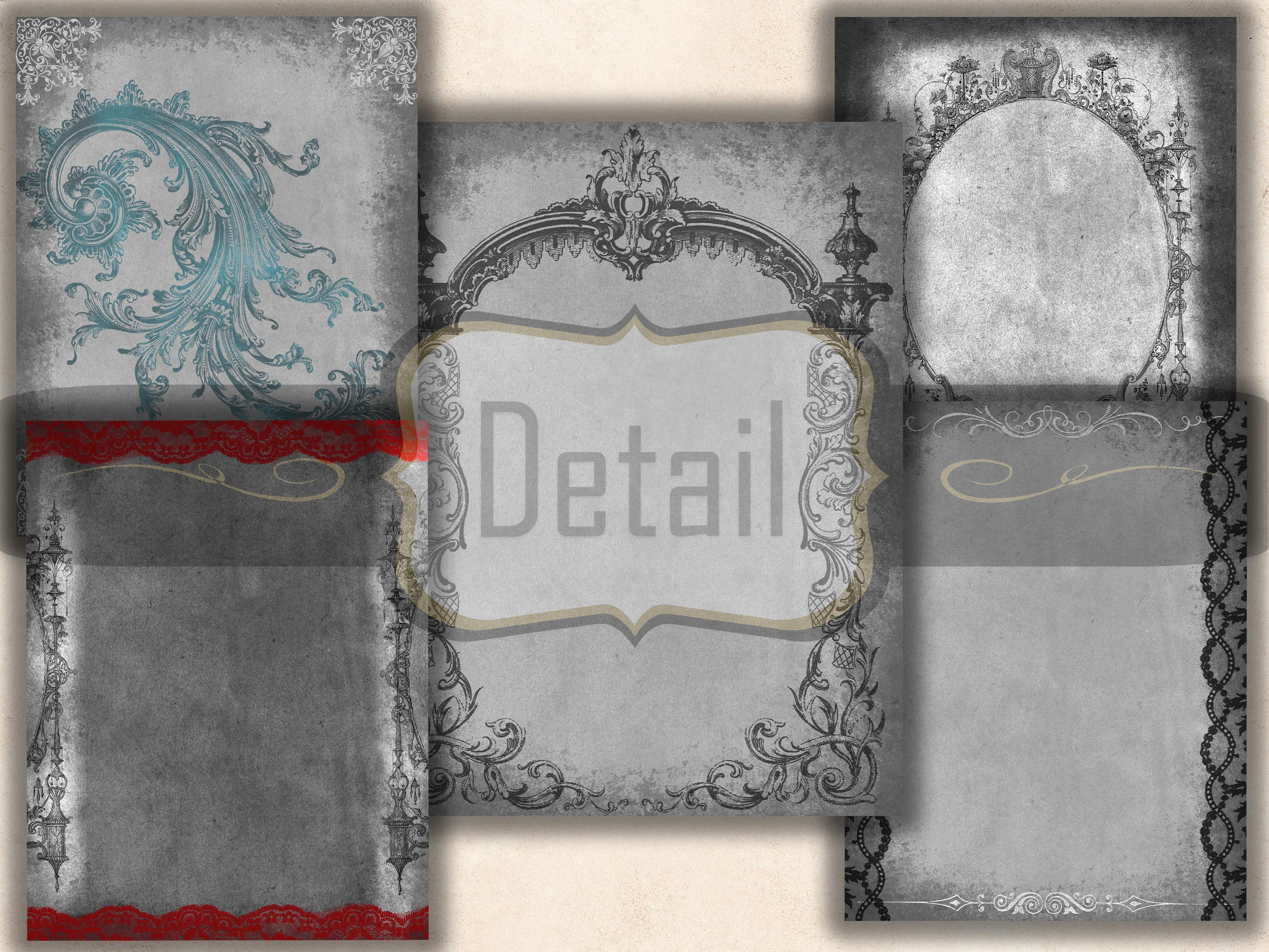 Gothic Stationery Paper, Gothic Writing Paper, Printable Stationery ...