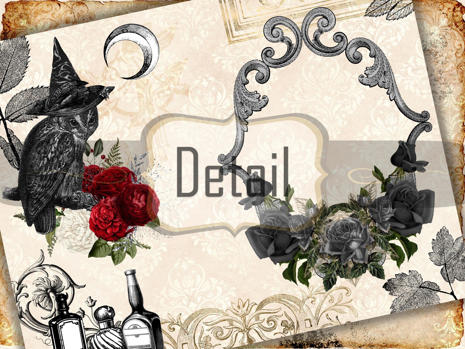 Gothic Diary Gothic Junk Journal Goth Digital Paper Set | Etsy