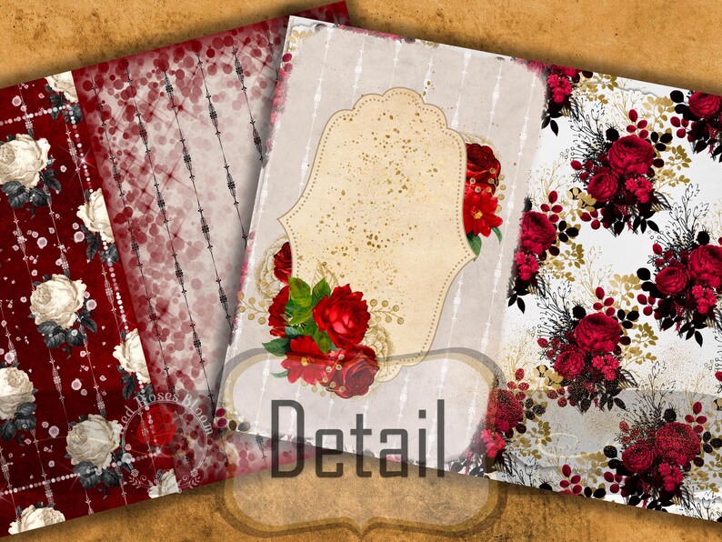Gothic Junk Journal, Gothic Romance Diary, Goth Digital Paper Set ...