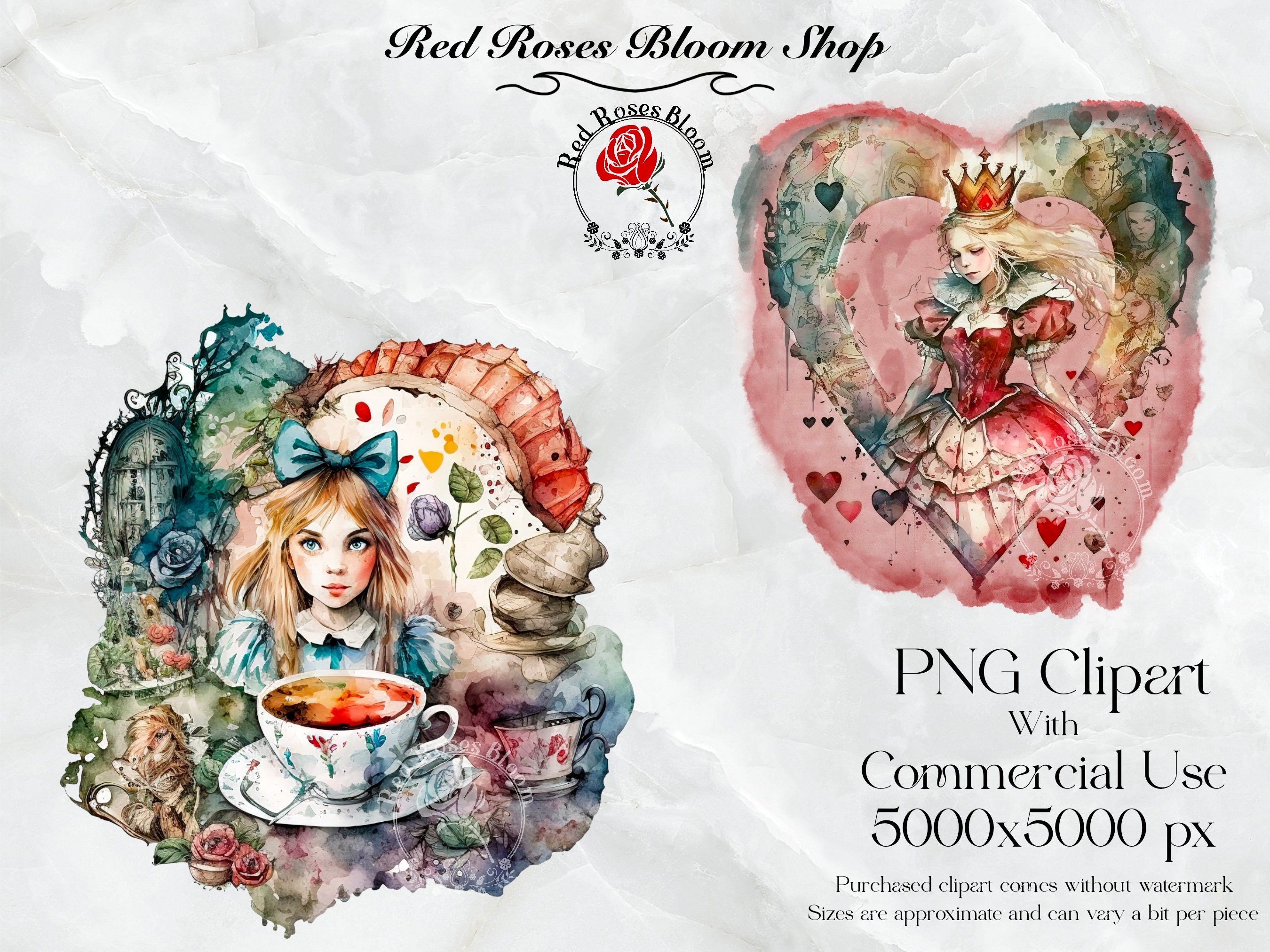 Alice in Wonderland Clipart, Fantasy Clipart, Fairytale Clipart, Alice ...