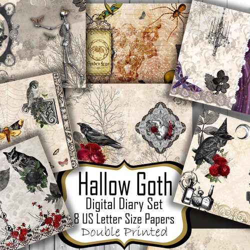 Gothic Junk Journal Gothic Romance Diary Goth Digital Paper - Etsy