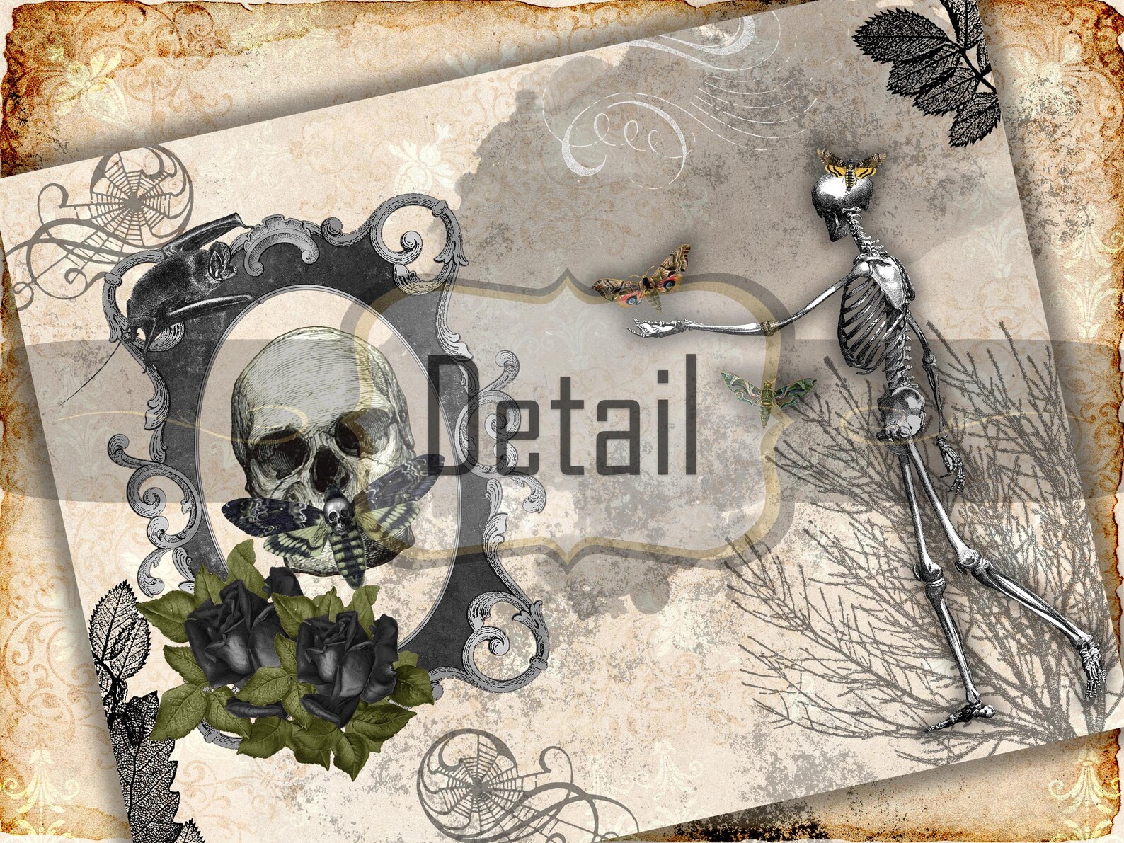 Gothic Diary Gothic Junk Journal Goth Digital Paper Set | Etsy