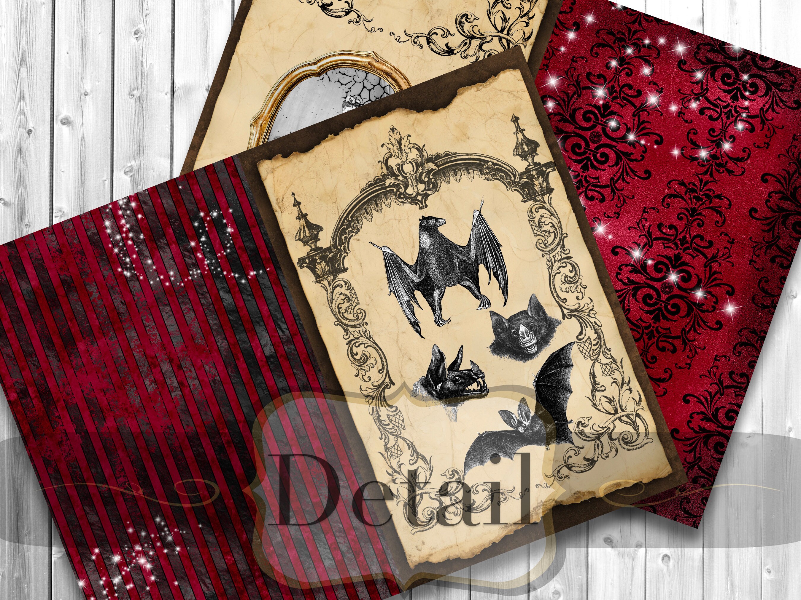 Vampire Junk Journal Kit, Gothic Horror Printable Diary Pages - Etsy