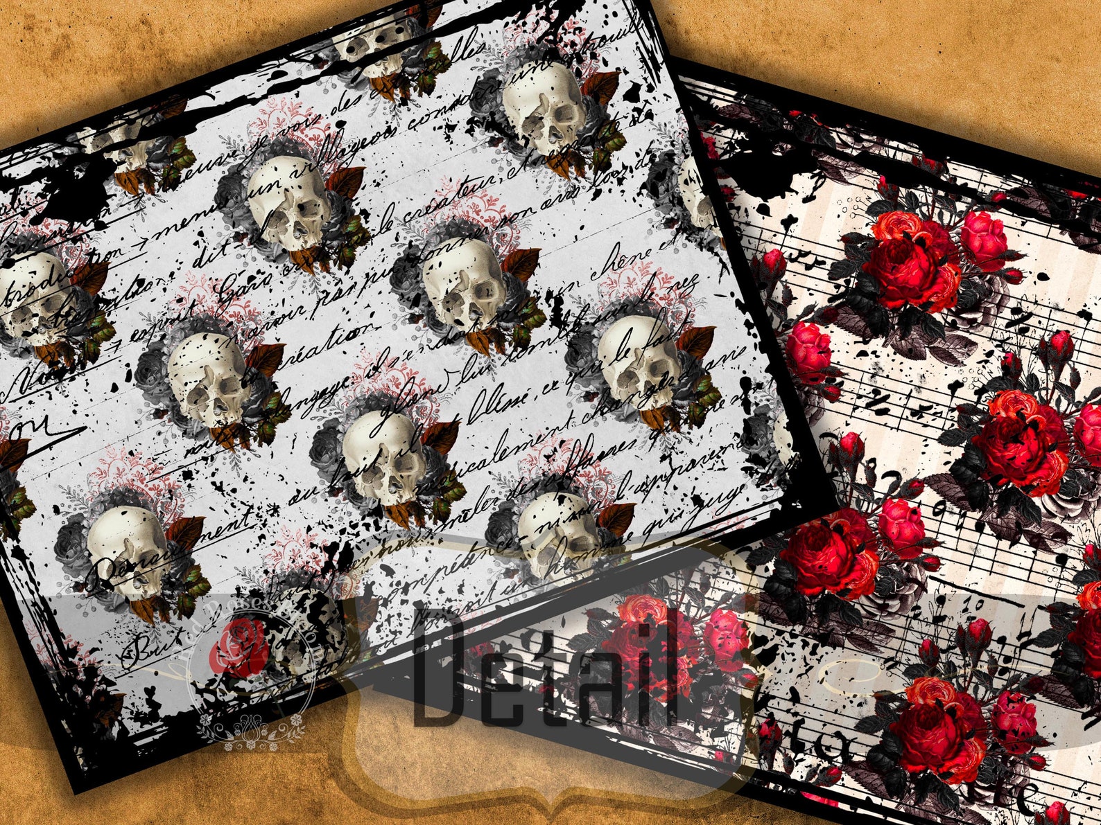 Gothic Junk Journal Gothic Romance Diary Goth Digital Paper | Etsy