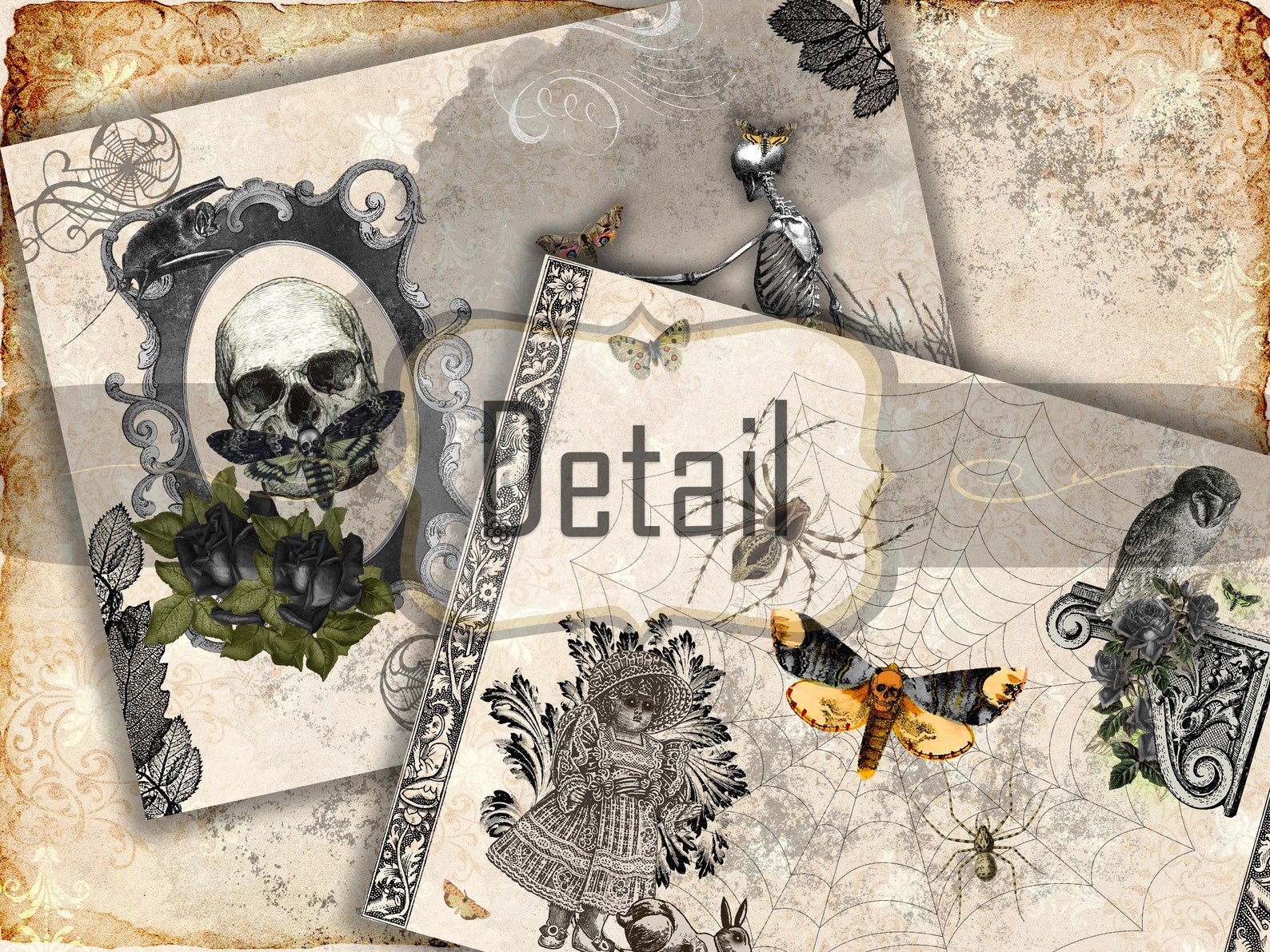 Gothic Diary Gothic Junk Journal Goth Digital Paper Set - Etsy