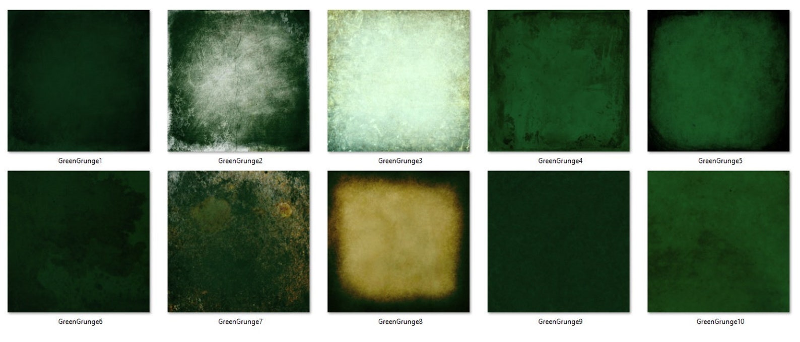 Deep Green Grunge Digital Paper, Green, White & Black Watercolor ...