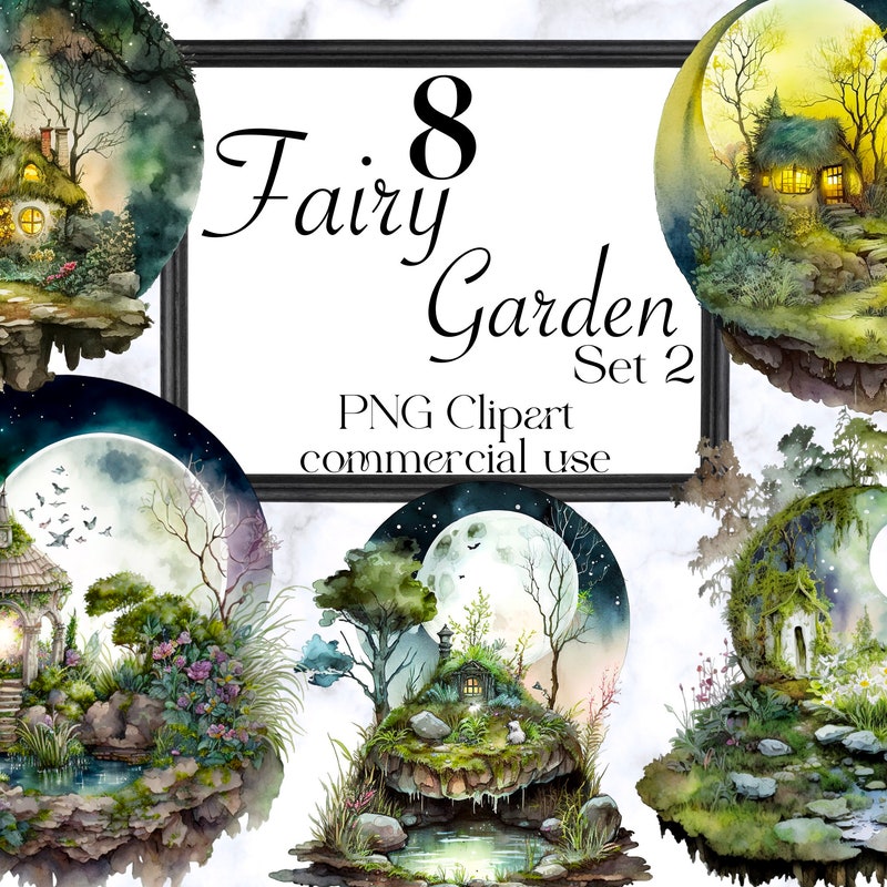 Fairy Garden Clipart - Etsy