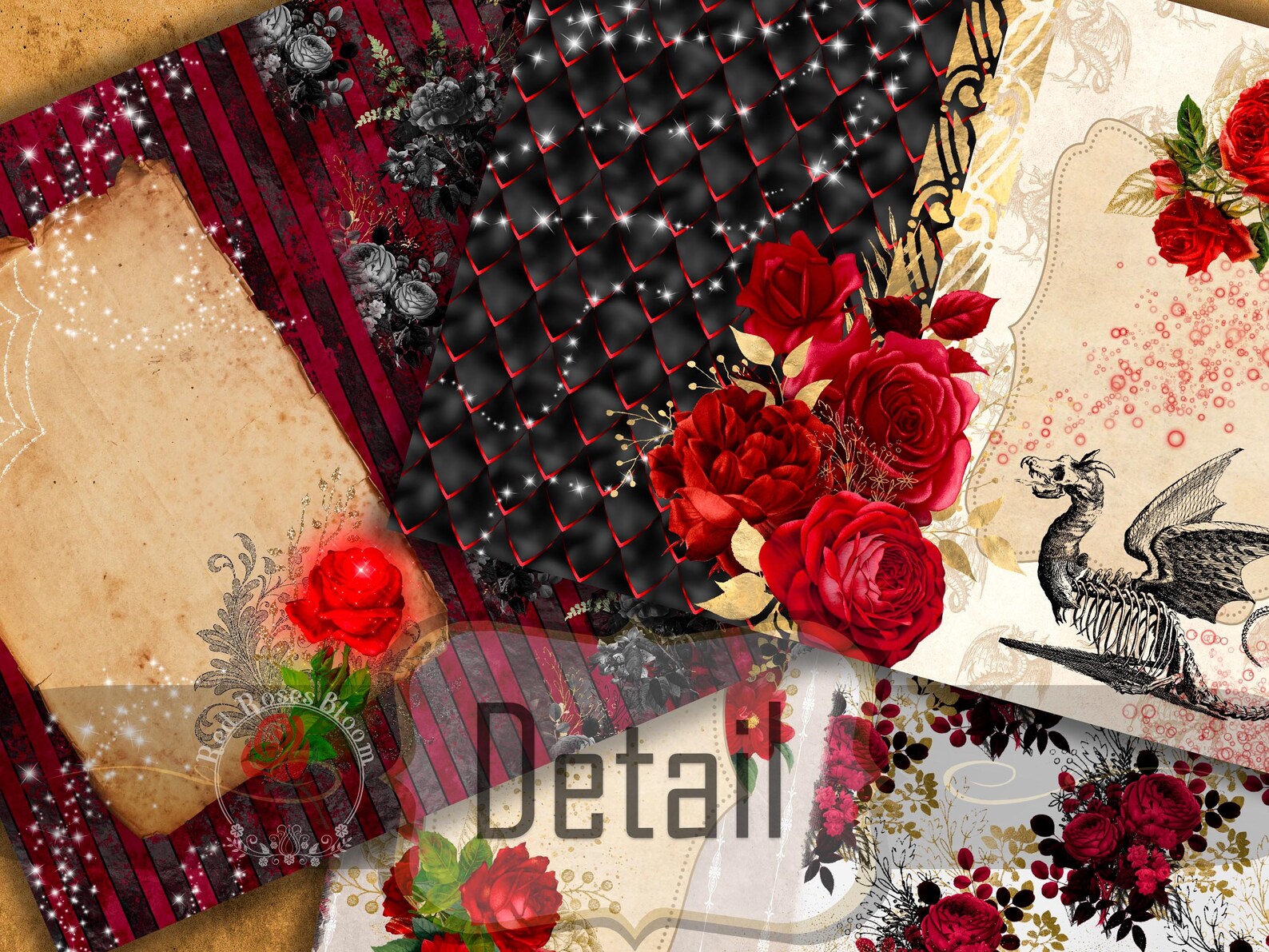 Gothic Junk Journal Gothic Romance Diary Goth Digital Paper | Etsy