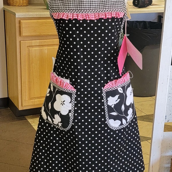 Polka Dot Apron - Etsy