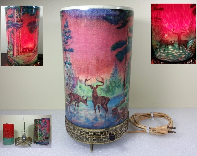Vintage 1957 L.A. Goodman Forest Fire Motion Lamp - Etsy