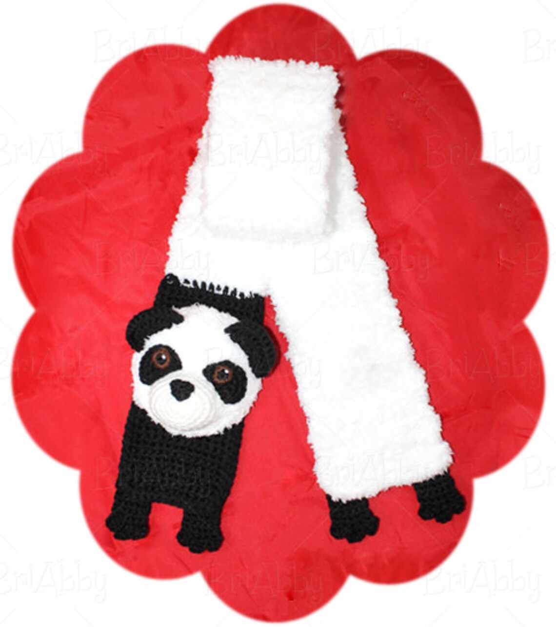 Crochet Panda Scarf Pattern. Easy Instructions for Cute Boy & - Etsy