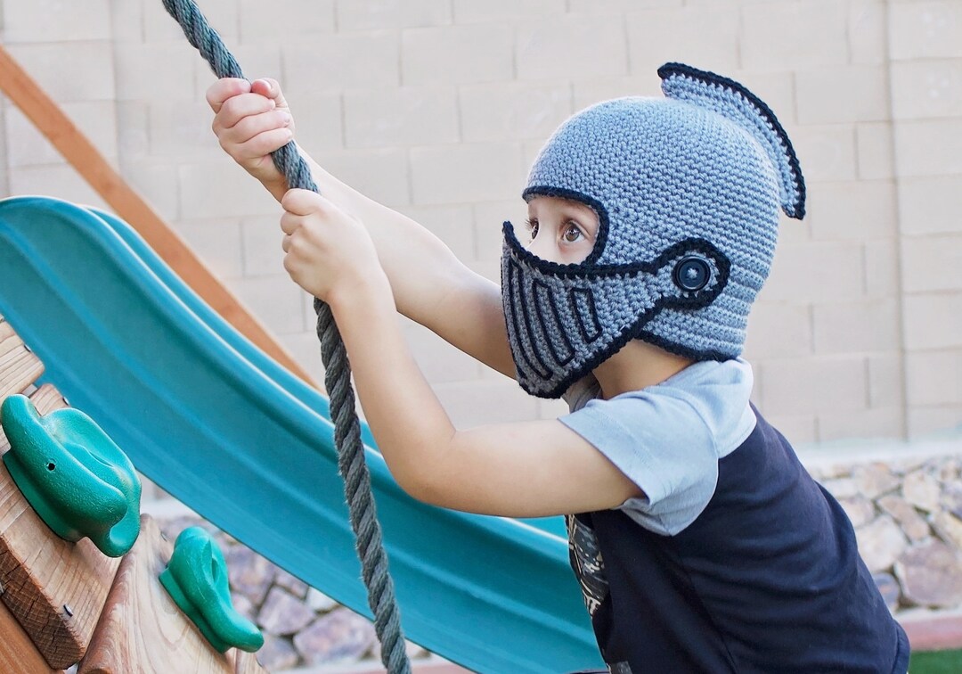 Easy, Cool and Awesome Crochet Knight Helmet Pattern. Downloadable ...