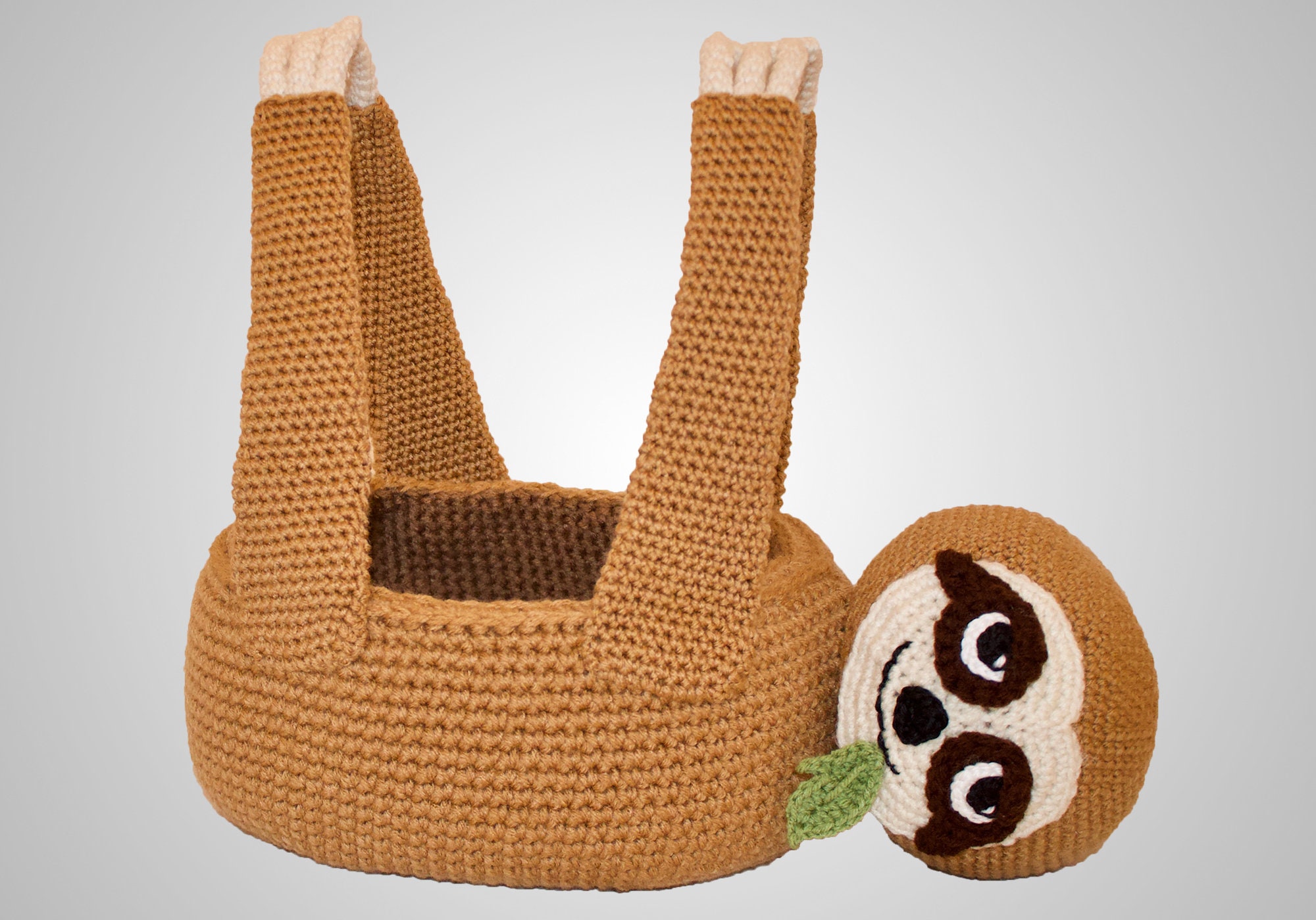 Crochet Sloth Basket Pattern. Cute Unique Written - Etsy