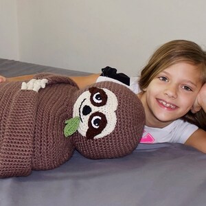 Crochet Sloth Body Pillow/giant Stuffed Toy Pattern. Easy & Cute Sloth ...
