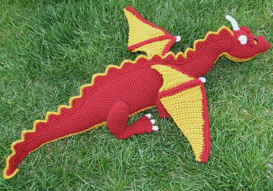 Crochet Dragon Pattern. Stuffed Animal Amigurumi Toy / Stuffie / Softie ...