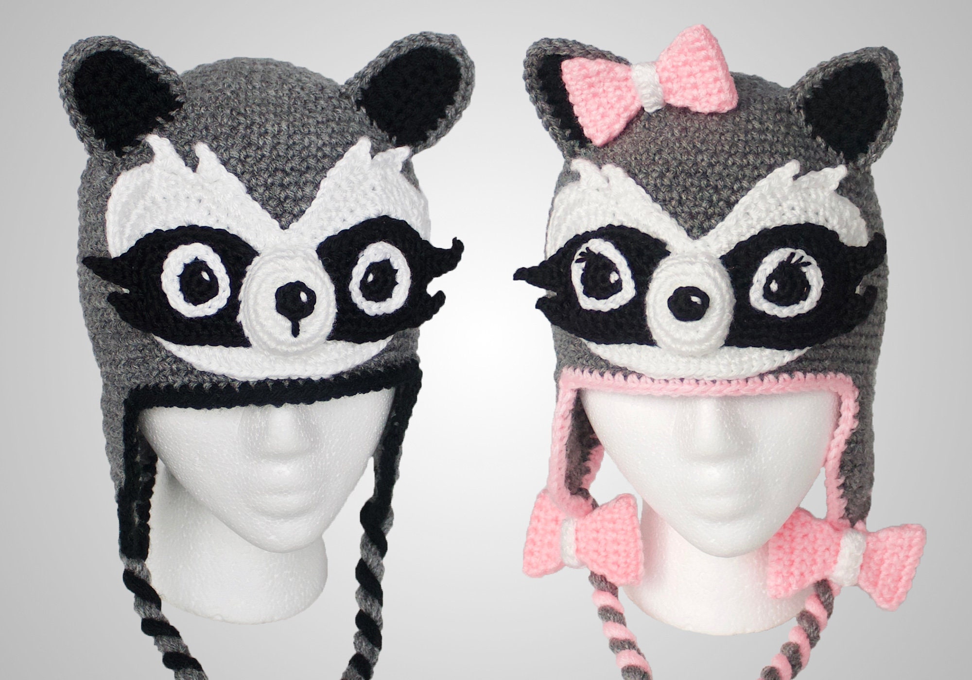 Crochet Raccoon Hat Pattern. A Fun Adorable Warm Easy Hat | Etsy Canada