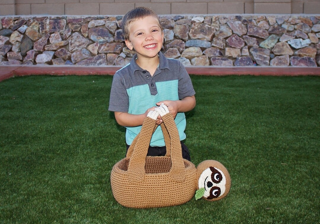 Crochet Sloth Basket Pattern. Cute, Unique Written Instructions for ...