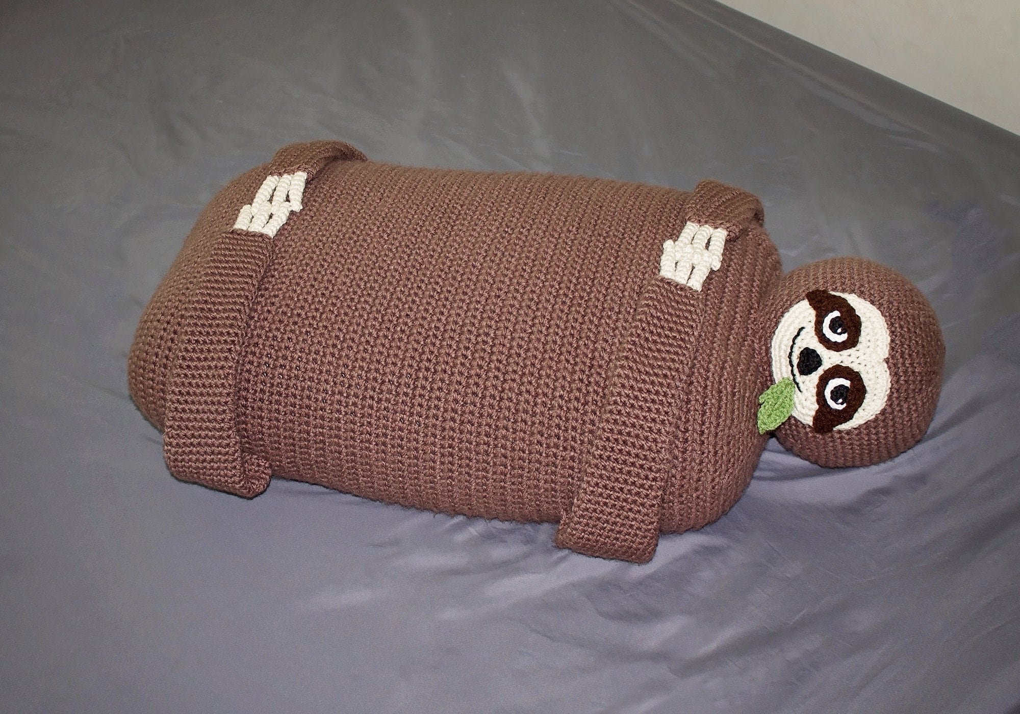 Crochet Sloth Body Pillow/giant Stuffed Toy Pattern. Easy & Cute Sloth ...