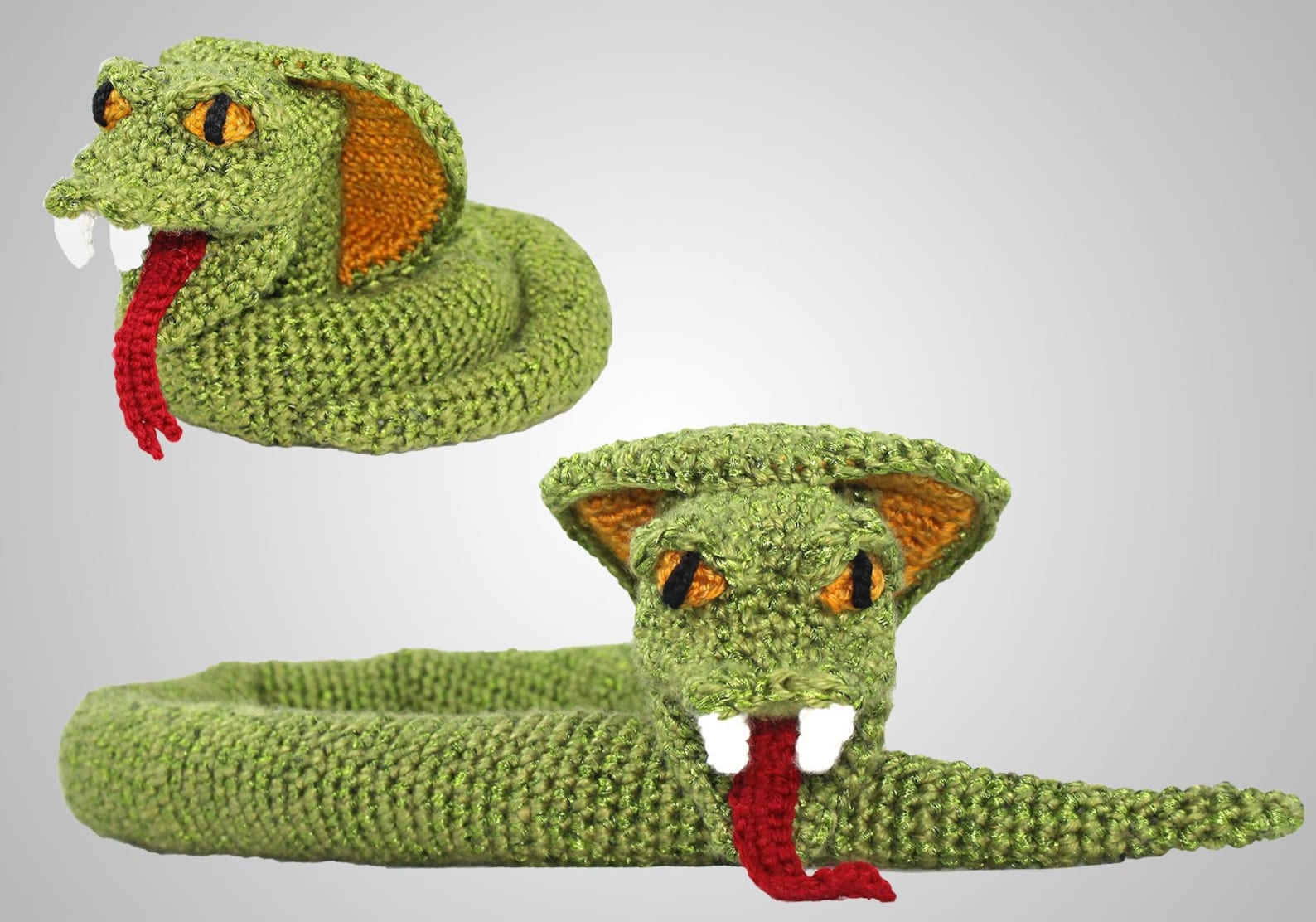 Crochet Cobra Toy Pattern. Easy Instructions for Cool Snake - Etsy