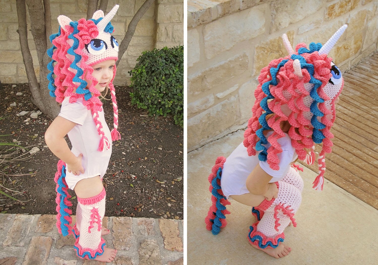 Crochet Unicorn Costume Pattern Pack. Easy Instructions for Cute Pony ...