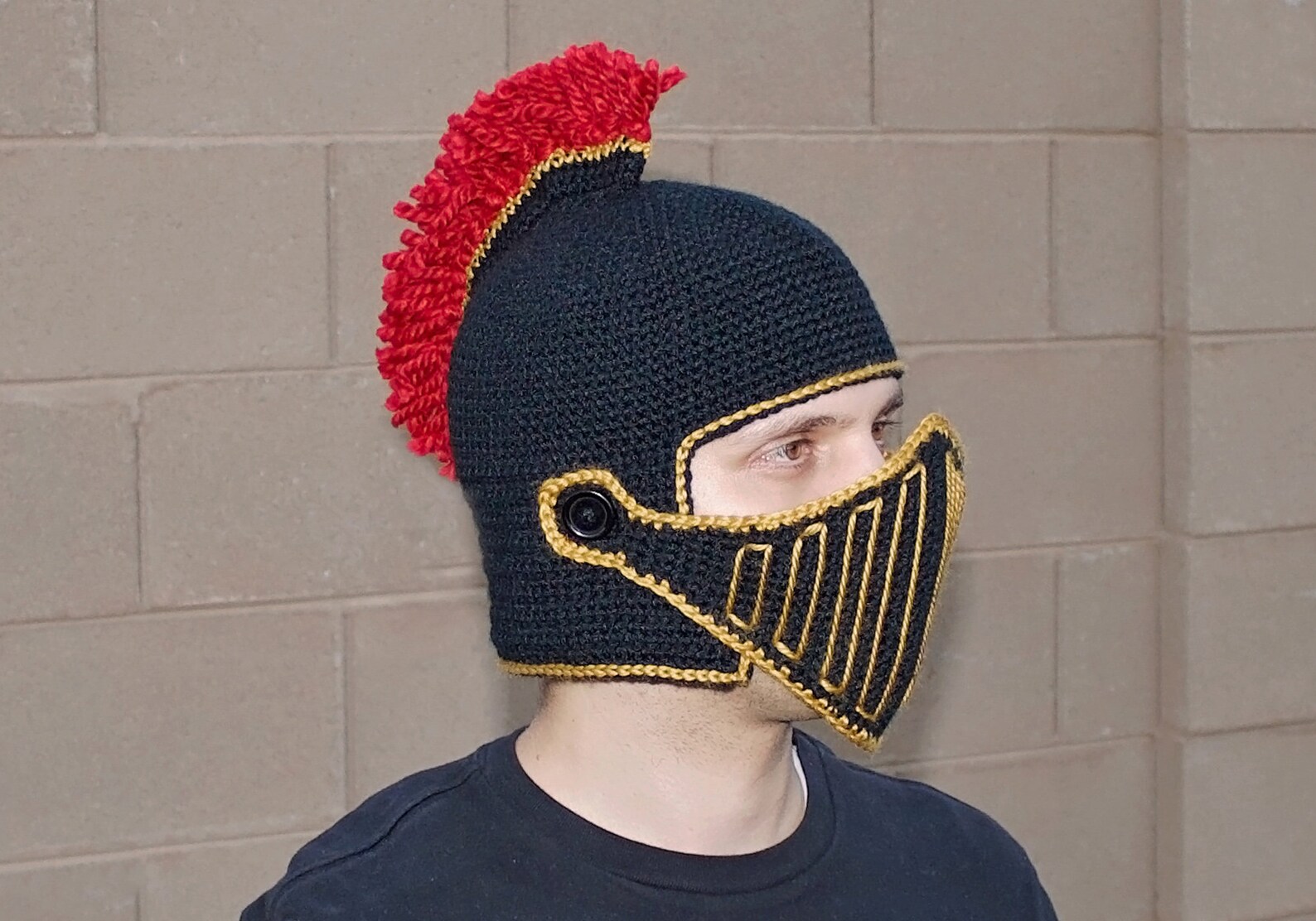 Crochet Knight Helmet Pattern. Easy Downloadable Instructions for Cool ...