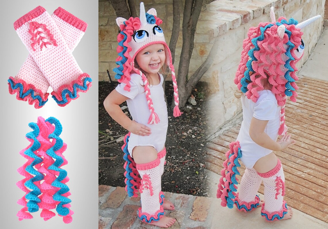Crochet Unicorn Costume Pattern Pack. Easy Instructions for Cute Pony ...