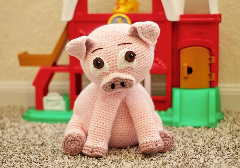 Crochet Pig Pattern & Piglet Pudgy Pals. Easy Instructions for Cute ...