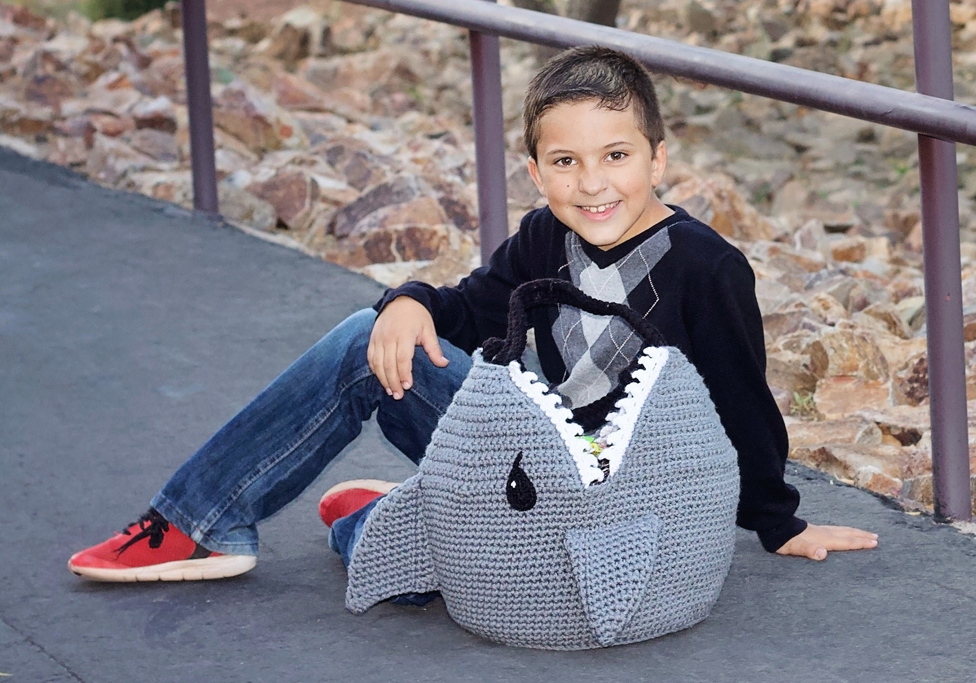 Crochet Shark Bag Pattern. Easy, Downloadable Instructions for Big Kid ...